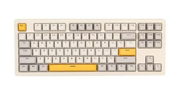 Buy Ajazz AKC087 Hot Swappable Yellow Switch Mechanical Keyboard In The ...